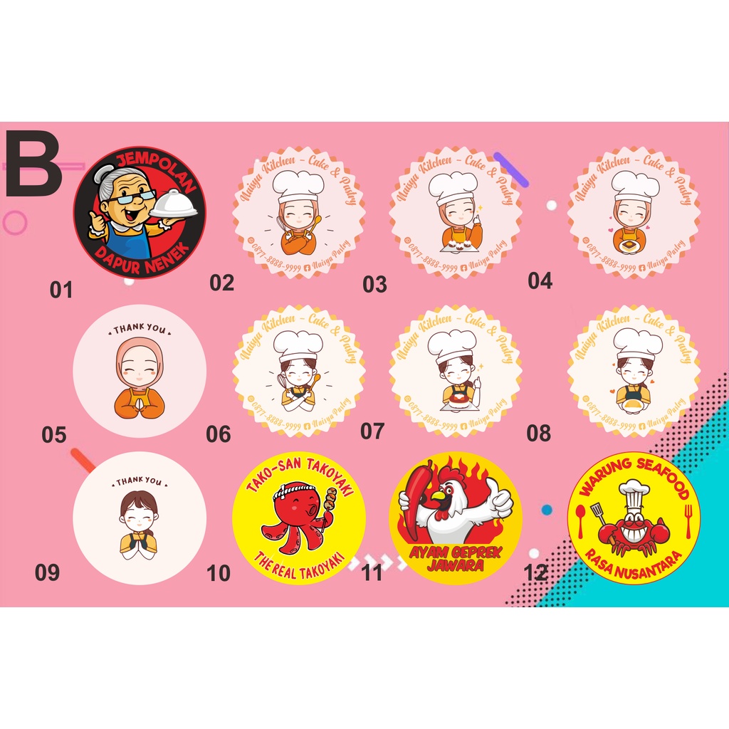 Jual Stiker Label Olshop Free Desain Free Cutting Stiker Kemasan Olshop ...