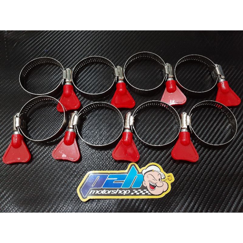 Jual klem model kupu kupu warna merah untuk manipol radiator dll ...