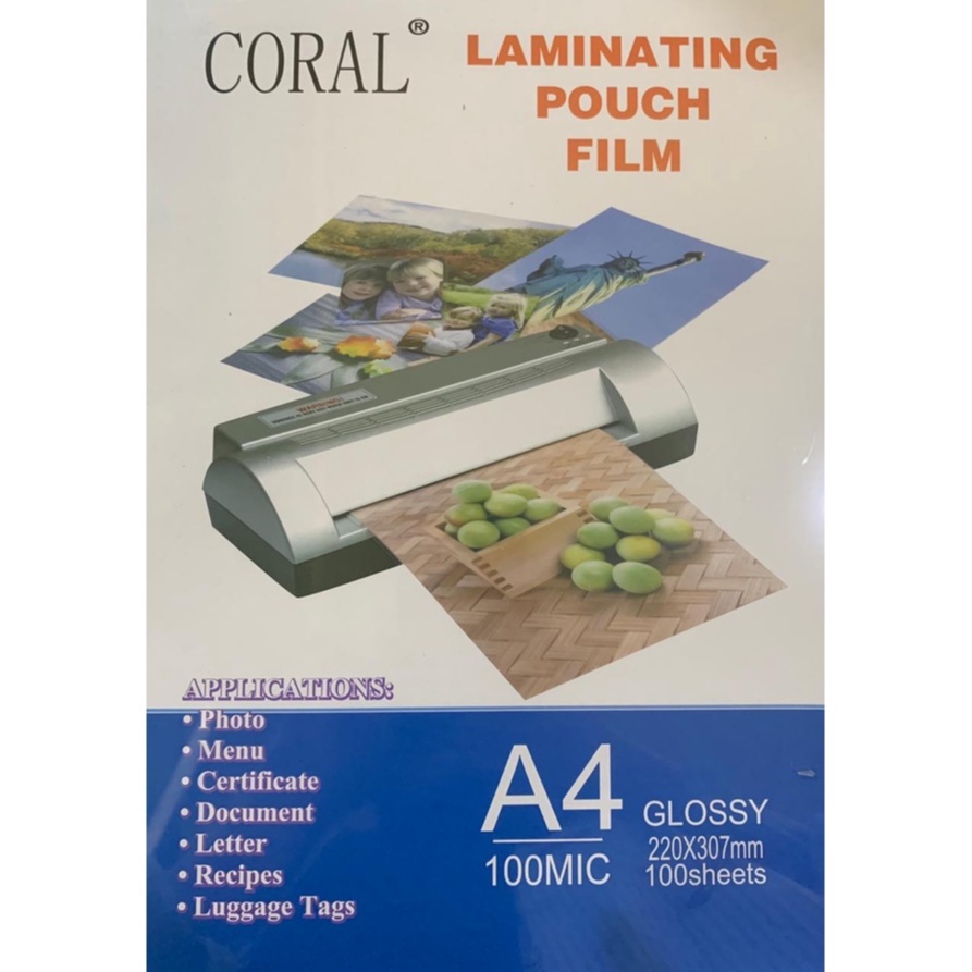 Jual PLASTIK LAMINATING A4, F4, A3 CORAL | Shopee Indonesia