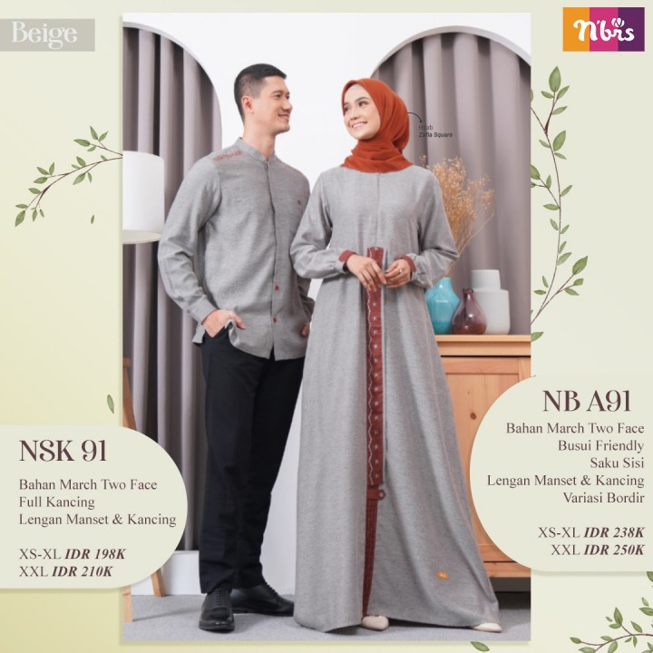 Jual BAJU MUSLIM NIBRAS COUPLE 91 NBRS ORIGINAL | Shopee Indonesia