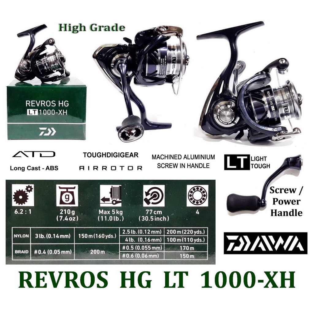 Jual Reel Daiwa REVROS HG LT Power Handle | Shopee Indonesia