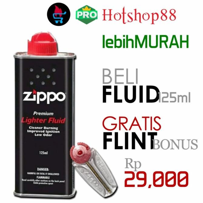 Jual Fluid Minyak Zippo Original 125ML BONUS FLINT BATU | Shopee Indonesia