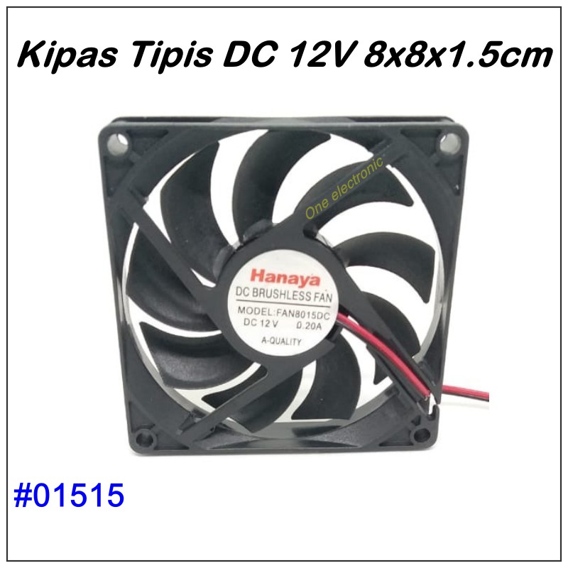 Jual Kipas DC 12V Mode Tipis 8x8x1.5cm Cooling Fan Cooler Buang udara ...