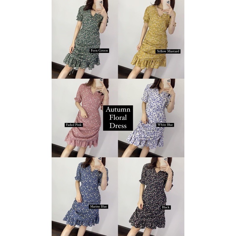 Jual D0515 AUTUMN KOREAN STYLE FLORAL VINTAGE KOREAN MINI DRESS ... Jual D0515 AUTUMN KOREAN STYLE FLORAL VINTAGE KOREAN MINI DRESS ...