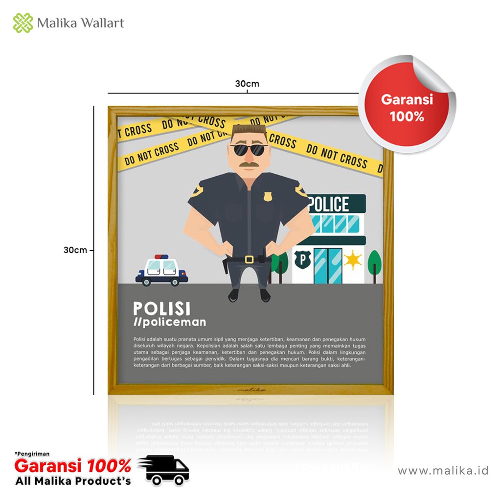 Jual Hiasan Dinding Lucu Infografis Profesi Polisi | Shopee Indonesia