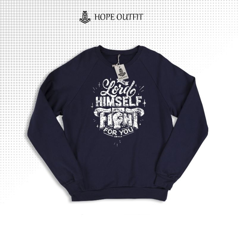 Jual Sweater Kristen The Lord Fight For You | Shopee Indonesia