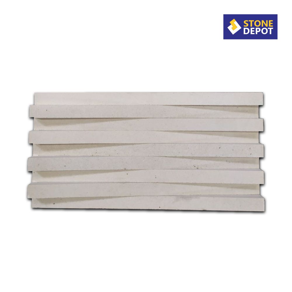 Jual Linear Wave Limestone Home Decor Wall Cladding Batu Alam Mozaic ...