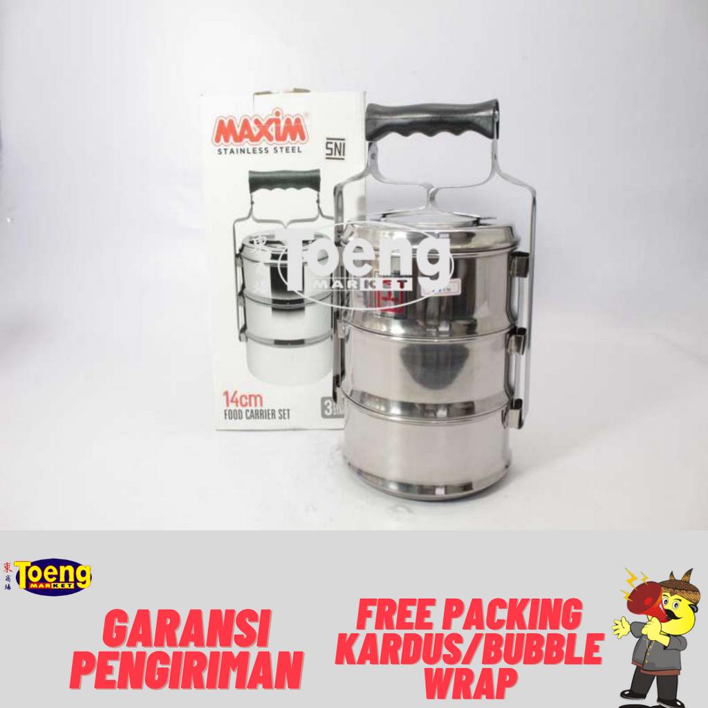 Jual RANTANG 14CM SUSUN 3 SS / RANTANG MAKANAN / WADAH BEKAL MAKANAN ...