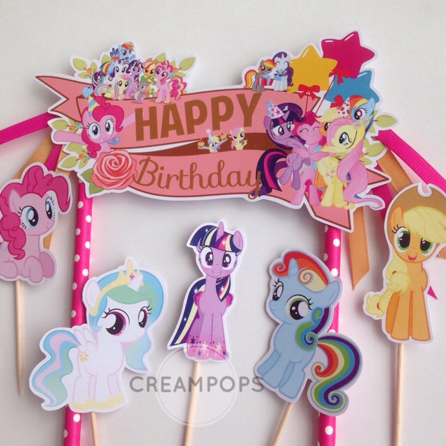 Jual My Little Pony Cake Cupcake Topper MLP | Shopee Indonesia