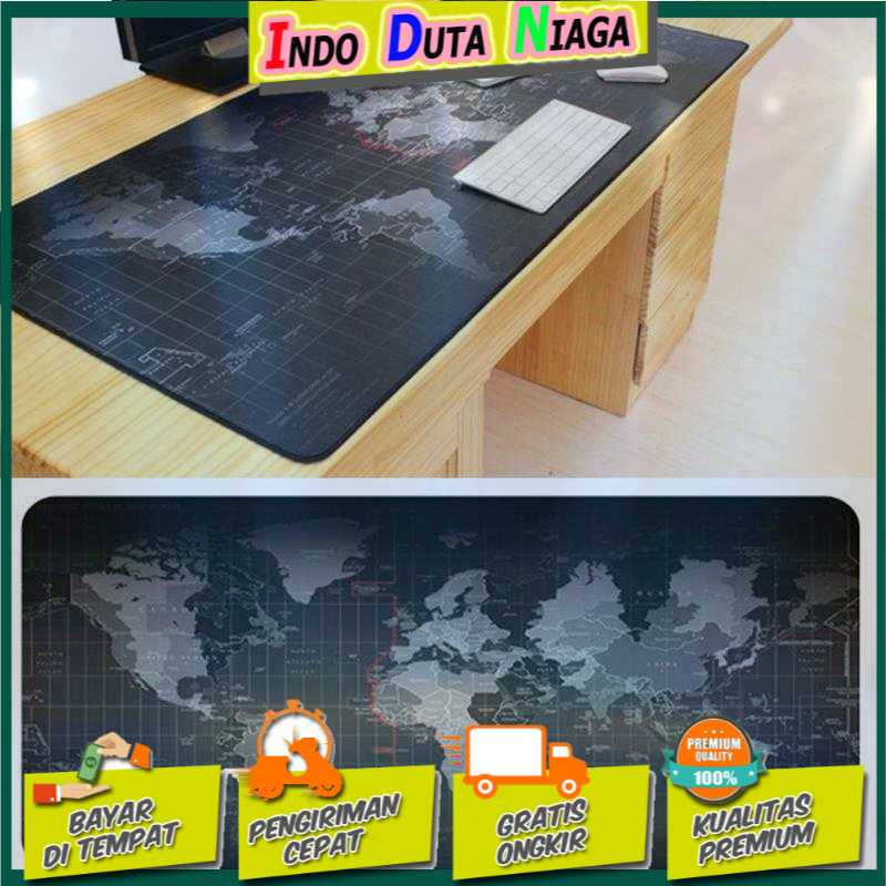 Jual IDN TECH - Taffware Gaming Mouse Pad XL Desk Mat Motif Peta Dunia ...