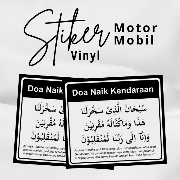 Jual Stiker Doa Naik Kendaraan - Stiker Islami - Siker Doa | Shopee ...