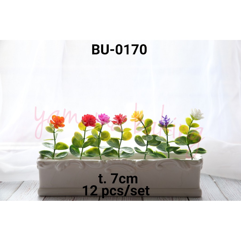 Jual BU-0170 Topper hiasan kue tart cake rumput bunga daun tanaman ...