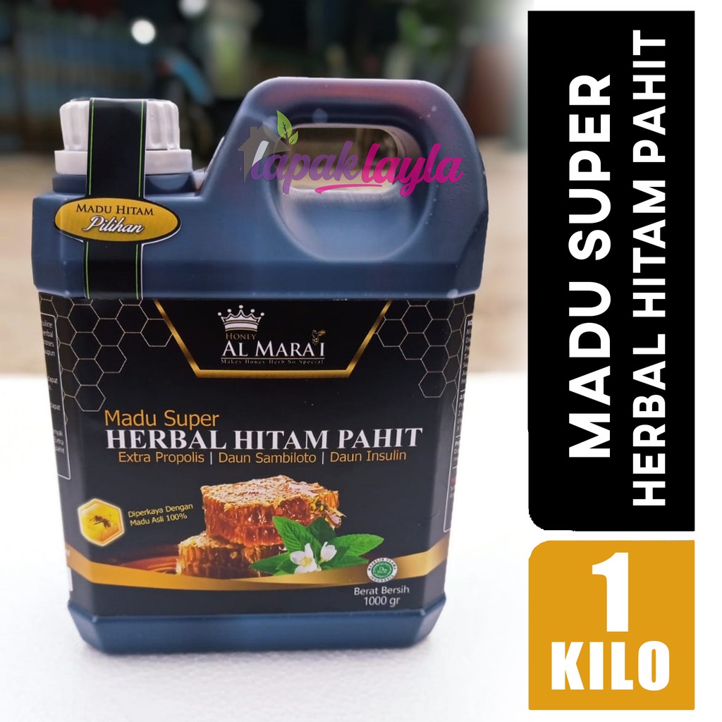 Jual Madu Super Herbal Hitam Pahit Plus 1 kg | Shopee Indonesia