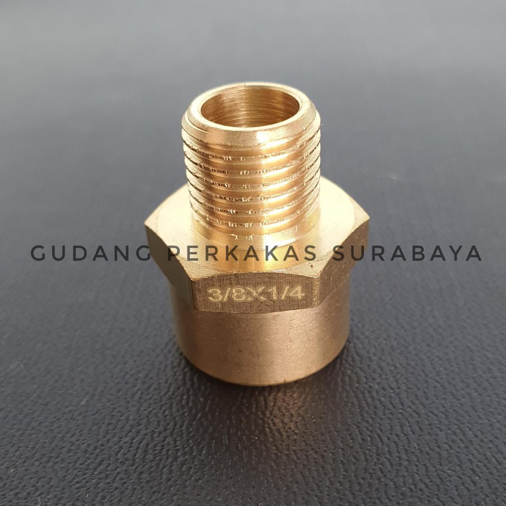 Jual SOK DRAT F 3/8 x M 1/4 IN ADAPTER DRAT PIPA OVER SOCK VERLUP ...