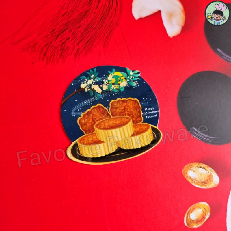 Jual Label Hang Tag Greeting Card Mooncake Mid Autumn Festival Kartu ...