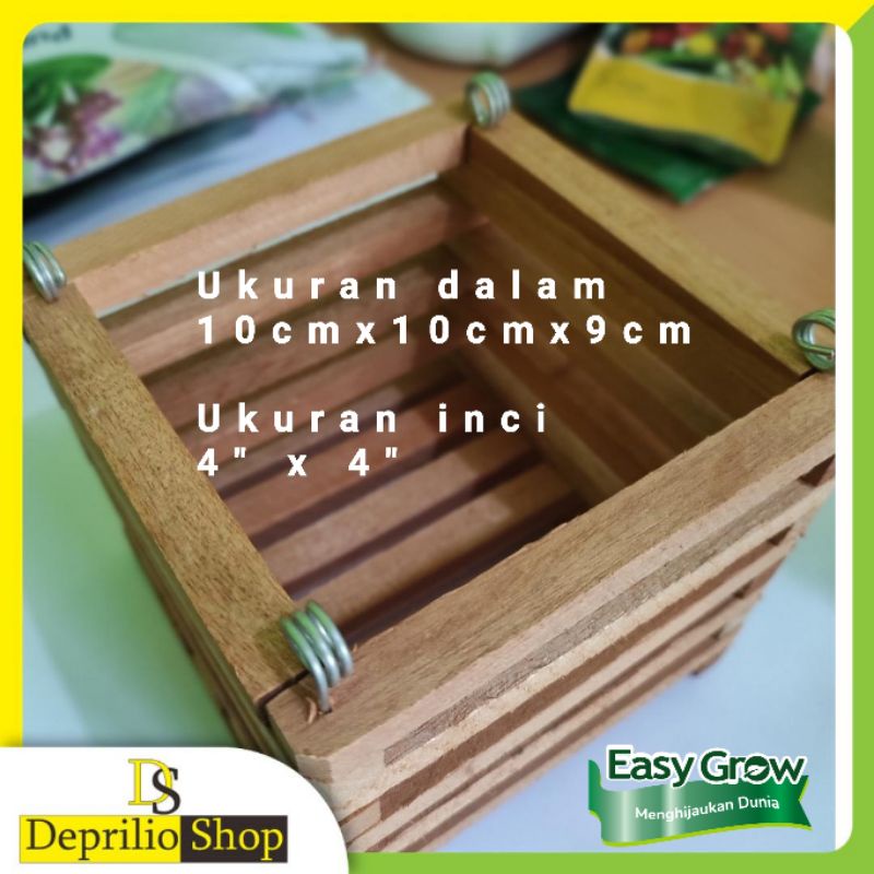 Jual Pot Kayu anggrek kotak 4" x 4" | Shopee Indonesia
