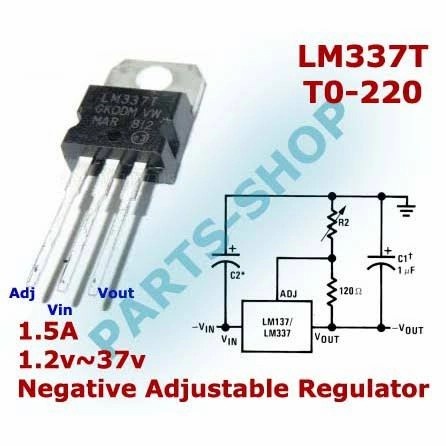 Jual 3pcs LM337T LM337 337 337T Adjustable Voltage Regulator 1,5A 1,2V - 37V | Shopee Indonesia