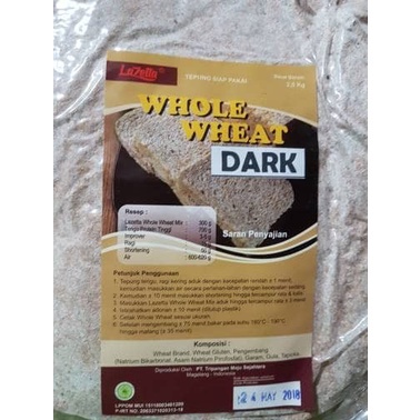 Jual Lazetta Whole Wheat Dark Tepung Gandum 500Gr repack | Shopee Indonesia
