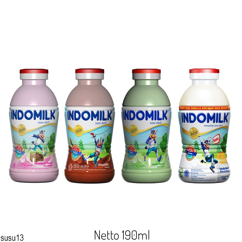 Jual Indomilk UHT BOTOL 190 ml - SUSU KOTAK UHT INDOMILK MELON COKLAT STROBERI SUSU INSTAN ...