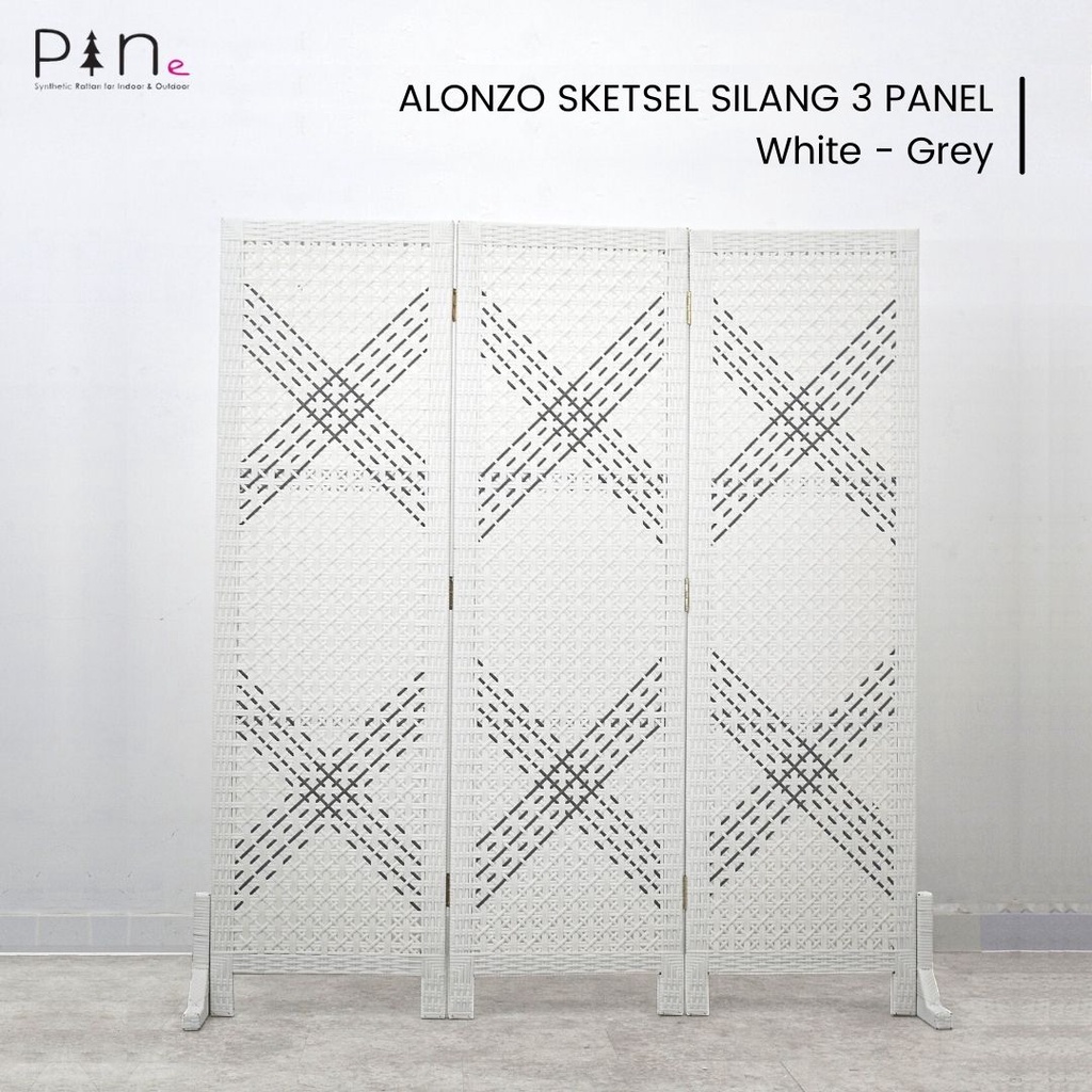 Jual Sketsel 3 Pintu / Sekat Pembatas Ruangan Rotan Sintetis Motif ...