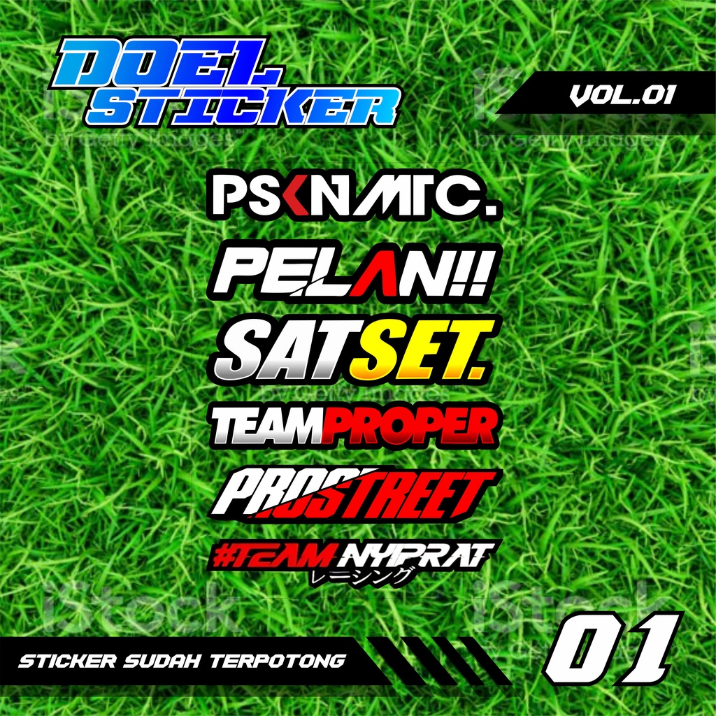 Jual Sticker Racing Vinyl Pack Print & Cut Sticker Motor Doel VOL.1 ...