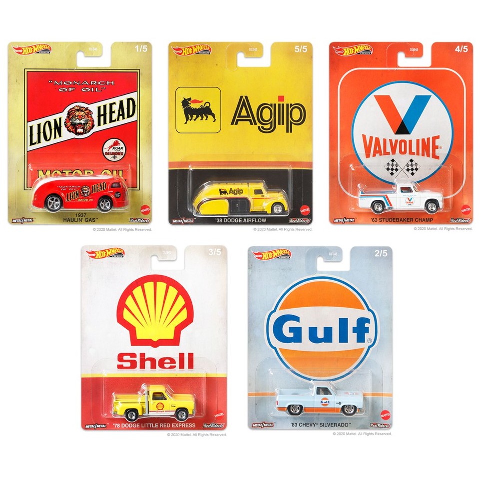 Jual Hotwheels hot Vintage Oil Gas SET silverado gulf shell agip ...