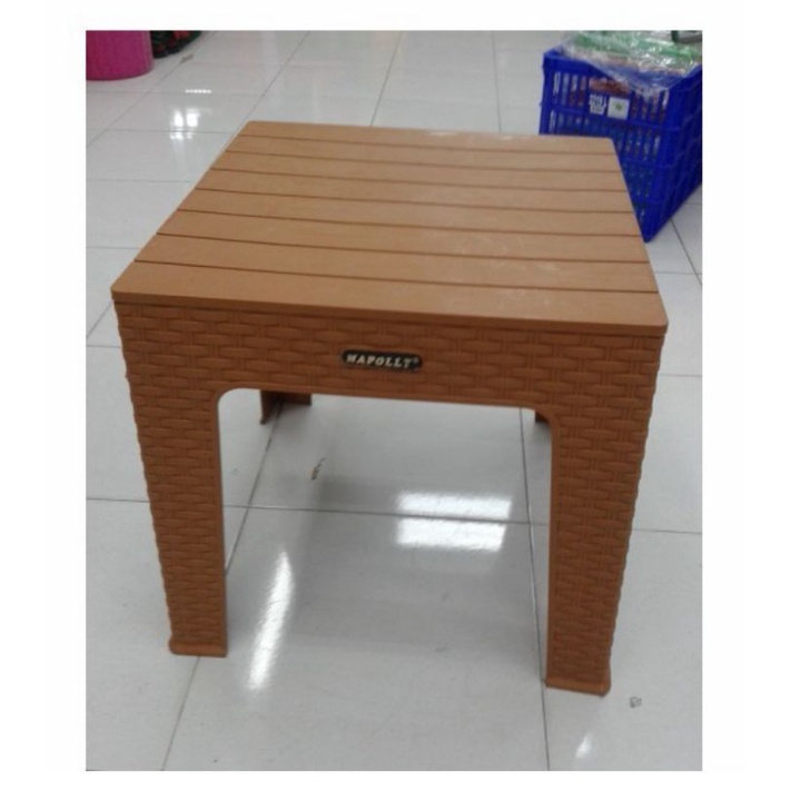 Jual Meja Segi Anyam Napolly/Meja mapan Napolly Coklat | Shopee Indonesia