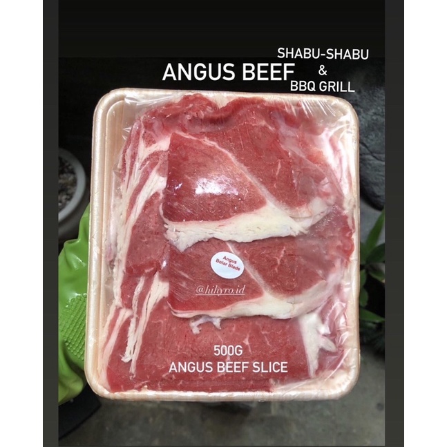 Jual ANGUS BOLAR BLADE SLICE BEEF BBQ | SUKIYAKI / YAKINIKU / SHABU ...