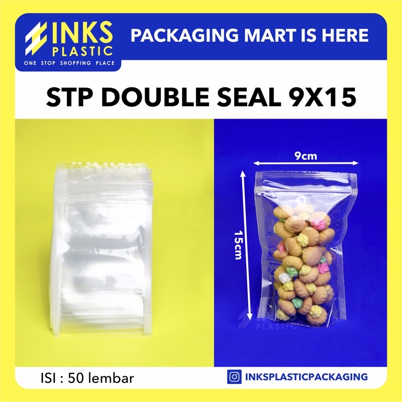Jual STANDING POUCH PLASTIK DOUBLE SEAL 9 x 15 CM ( ISI 50 ) | Shopee ...
