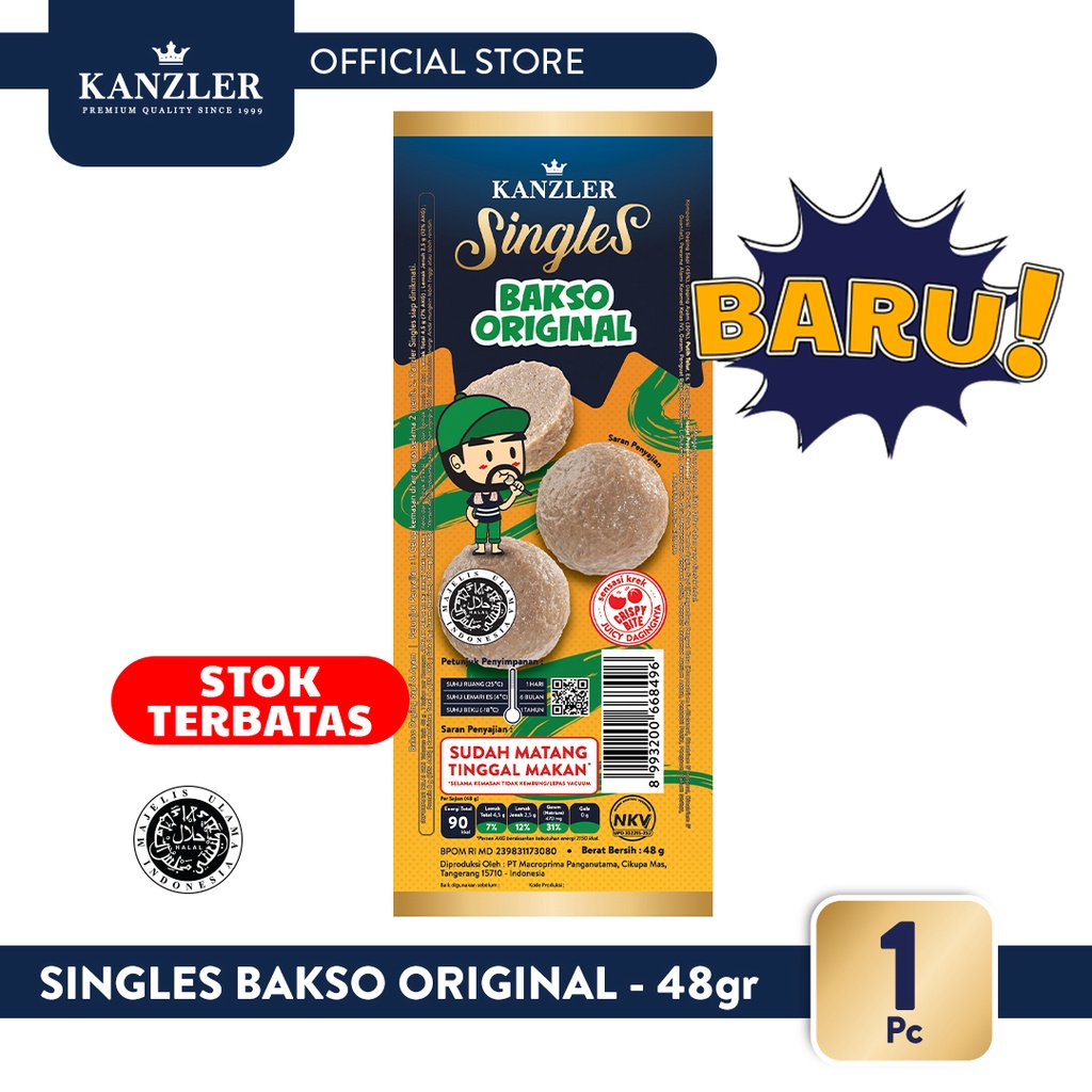 Jual KANZLER SINGLES BAKSO ORIGINAL 48GR | Shopee Indonesia