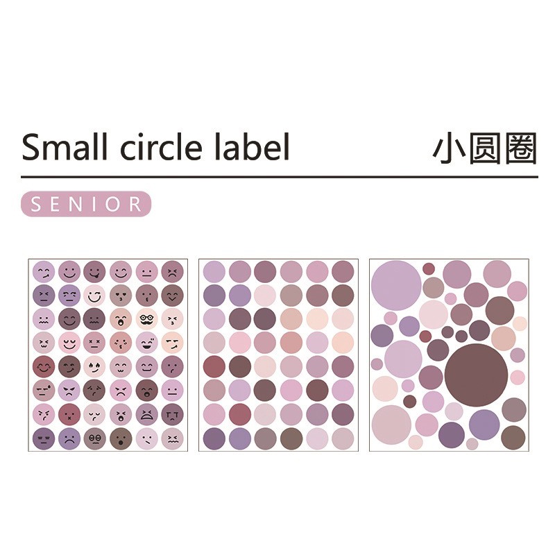 Jual Sticker DIY Bulat Kecil Ekspresi Smiley Face Bulet Journal ...