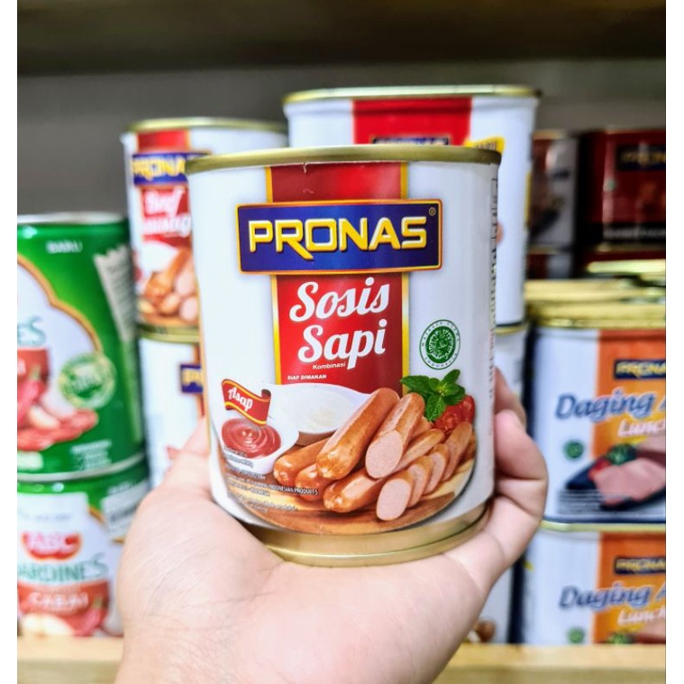 Jual PRONAS SOSIS SAPI ASAP KALENG 325GR BEEF SAUSAGE SMOKED | Shopee ...