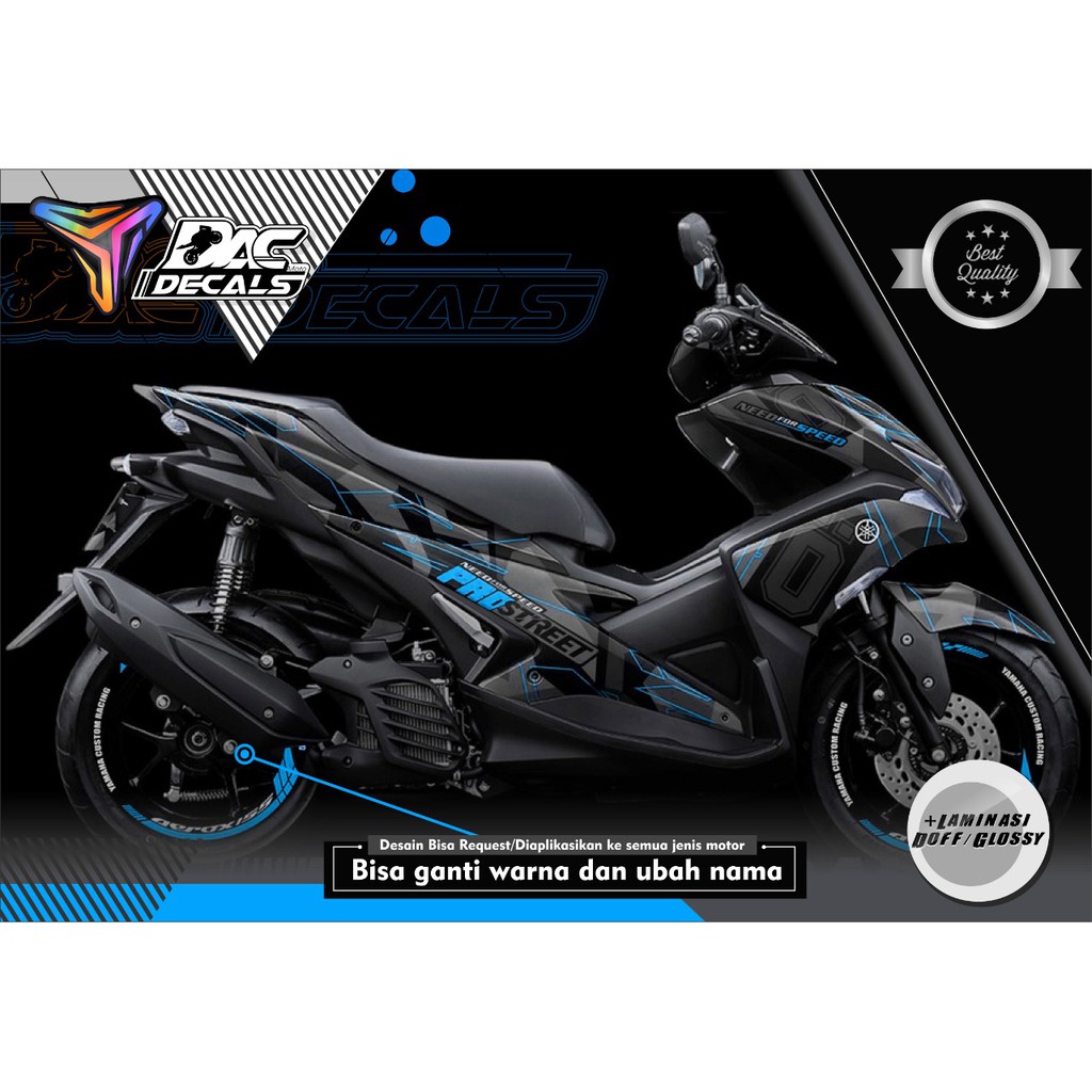 Jual Sticker decal full body Yamaha aerox prostreet biru | Shopee Indonesia