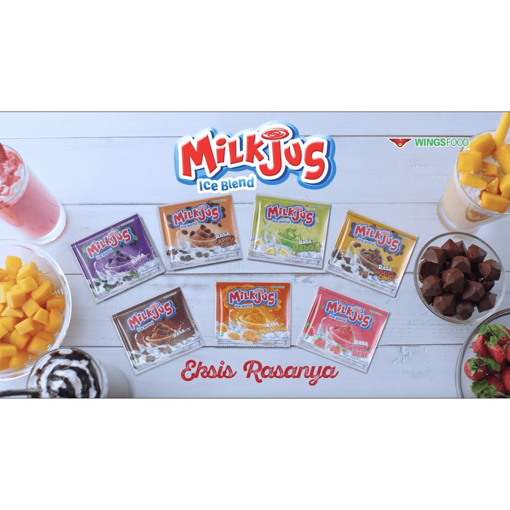 Jual MilkJus Renteng Isi 10 Sachet (Stroberi/Cappucino/Coklat/Taro ...