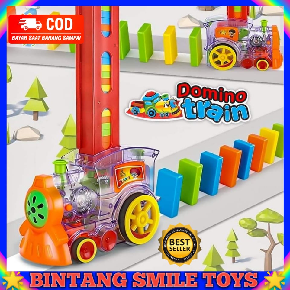 Jual MAINAN ANAK DOMINO TRAIN KERETA API PENYUSUN DOMINO / MAINAN EDUKASI AUTOMATIC DOMINO TRAIN ...