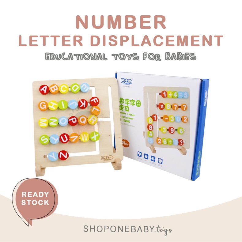 Jual INSTAN Wooden Alphabet Number Maze Papan Mainan Edukasi Fun Anak ...