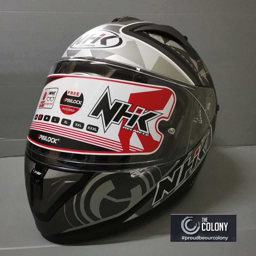 Jual HELM NHK GP PRIME FORTIUS GREY DOFF DOUBLE VISOR FREE PINLOCK 70 ...