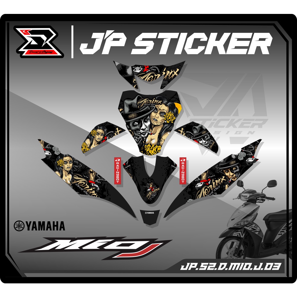 Jual MIO STICKER DECAL FULL BODY MIO J - STICKER STRIPING MOTOR YAMAHA ...