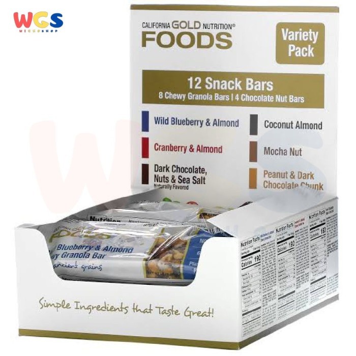 Jual Jual California Gold Nutrition Variety Pack Snack Bars 12 Bars ...