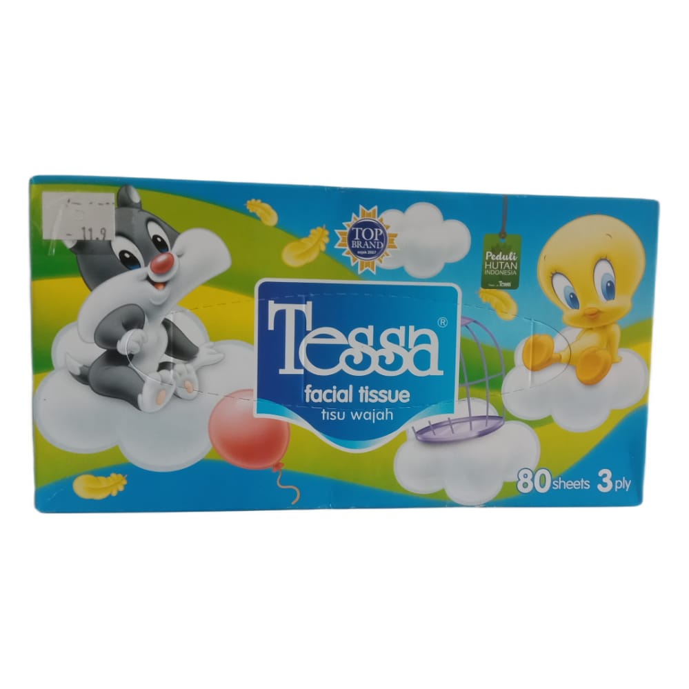 Jual Tessa - Facial Tissue 3ply 80sheets Box Looney Series | Tissue ...