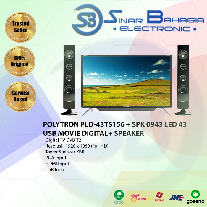 Jual POLYTRON PLD-43TS156 + SPK 0943 LED 43 + USB MOVIE DIGITAL+ ...