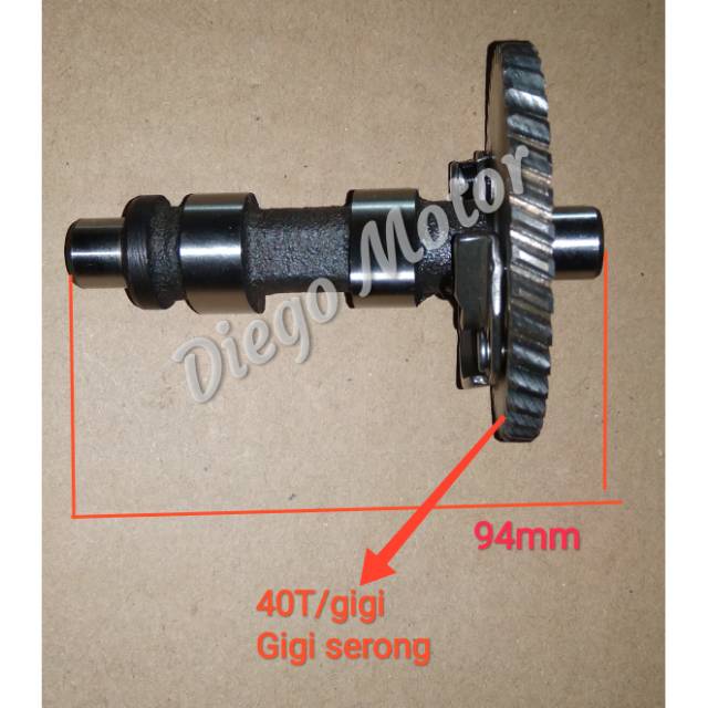 Jual Camshaft Noken As Klep Besi Serong Mesin Genset 4tak 154 156 1500W ...