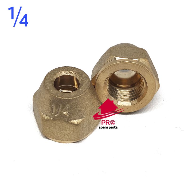 Jual Nut Nepel AC 1/4 Kuningan Mur Neple - Sparepart Niple Pipa AC | Shopee Indonesia