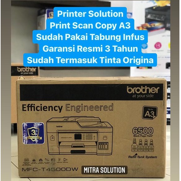 Jual BROTHER MFC T4500DW A3 PRINTER MULTIFUNCTION T4500 DW | Shopee ...