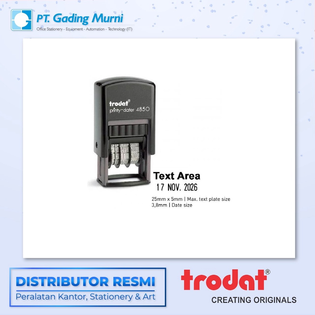 Jual TRODAT STEMPEL 4850 1 WARNA | Shopee Indonesia