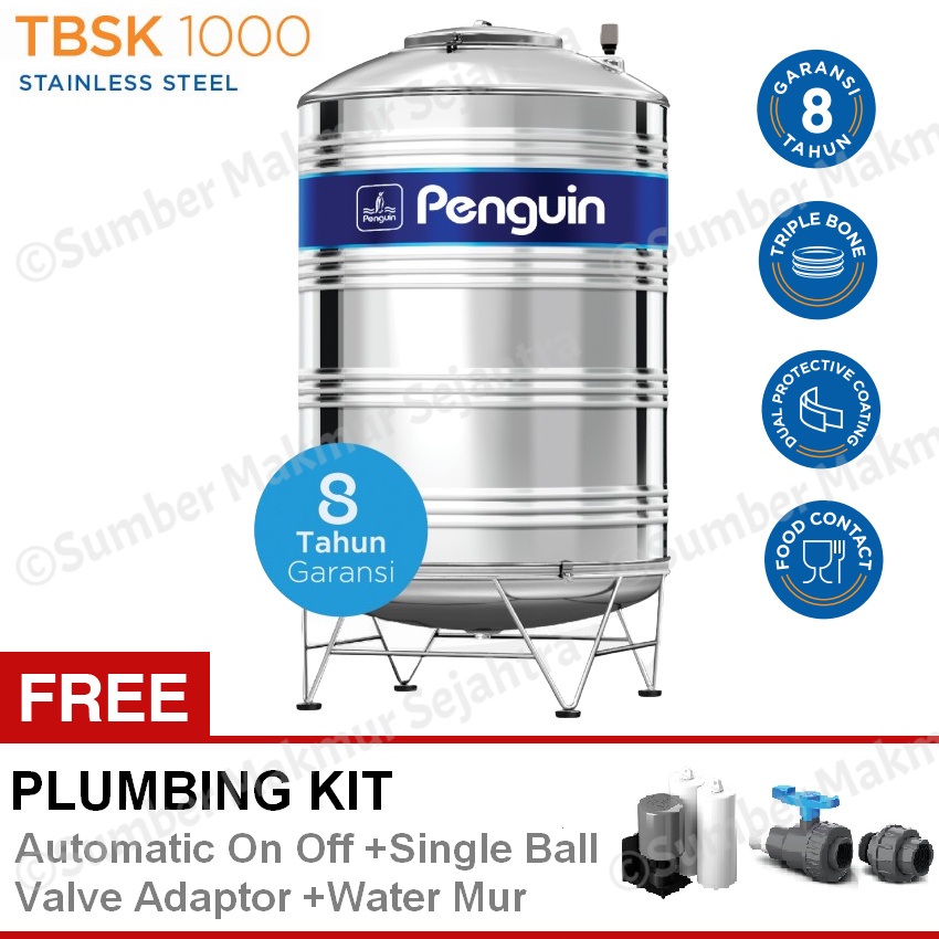 Jual Tangki Air / Tandon / Toren Stainless Penguin TBSK 1000 Liter ...