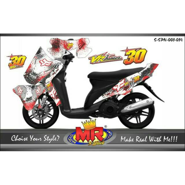 Jual Decal Premium suzuki Spin fox putih Stiker Sticker full body 02 ...