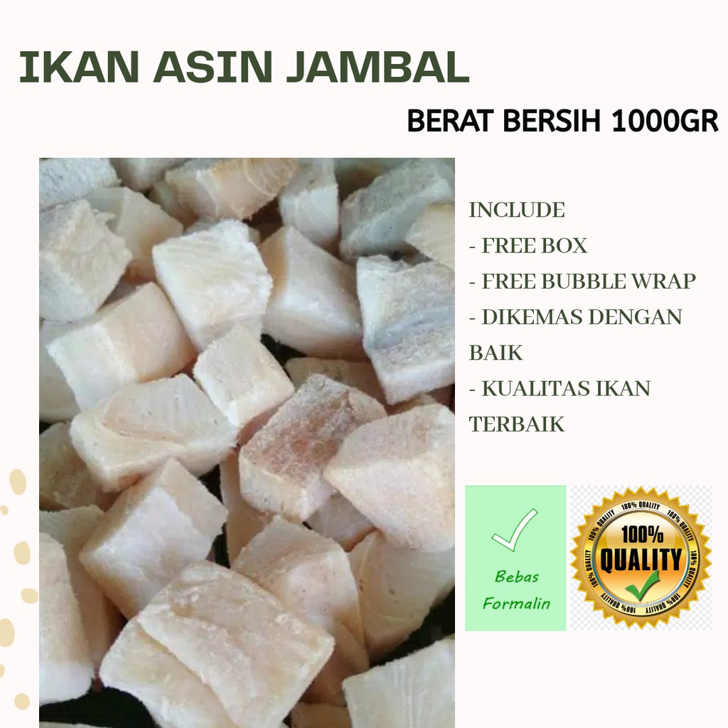 Jual IKAN ASIN 1 KG / JAMBAL ROTI / IKAN KEMASAN / KUALITAS SUPER ...