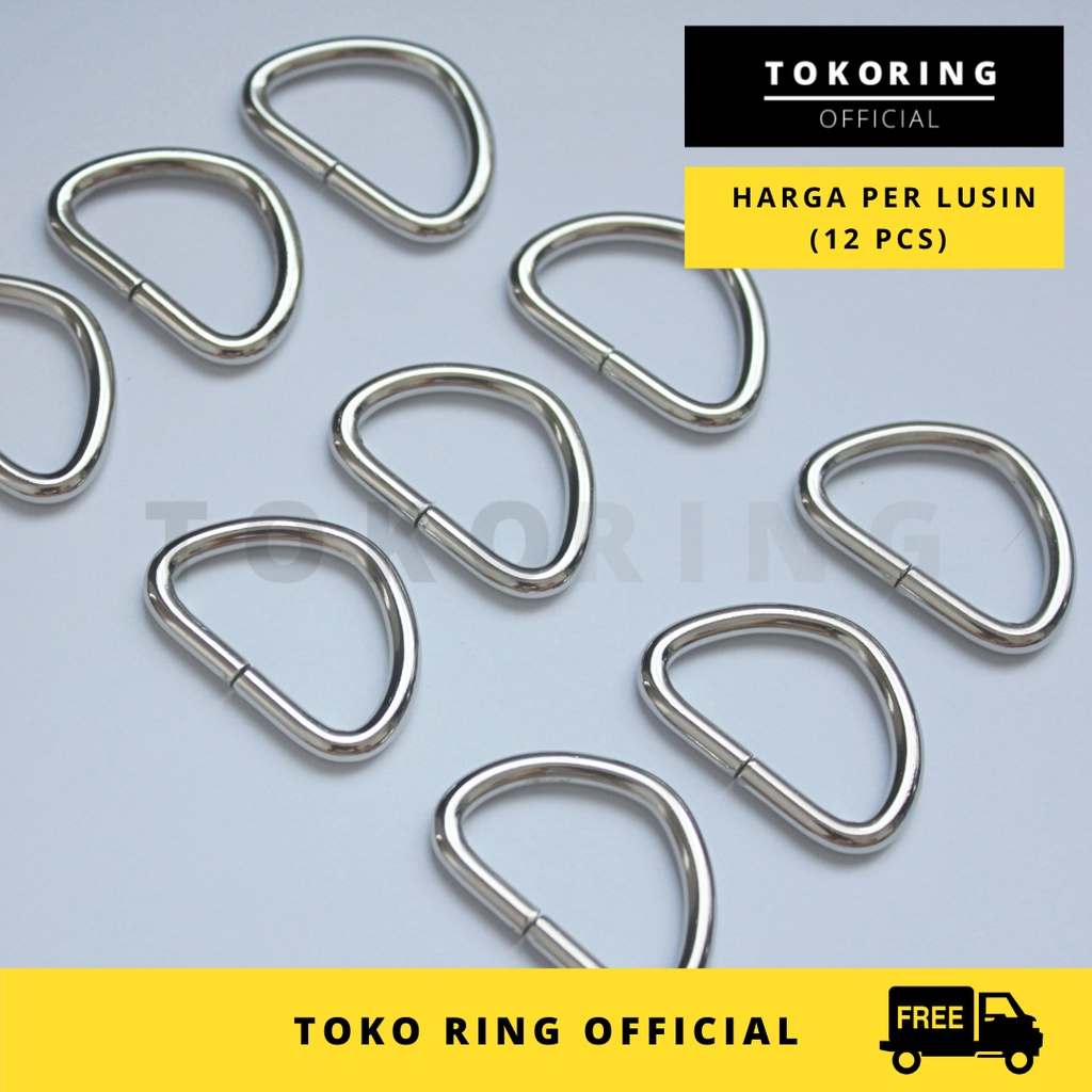 Jual Ring D 2,5 cm tebal 3,3 mm Nikel - Toko Ring Official (Harga per ...