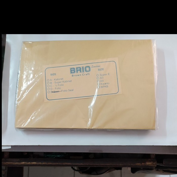 Jual Amplop Coklat Folio Seal/Map Coklat F4/Amplop Folio Coklat Lem ...